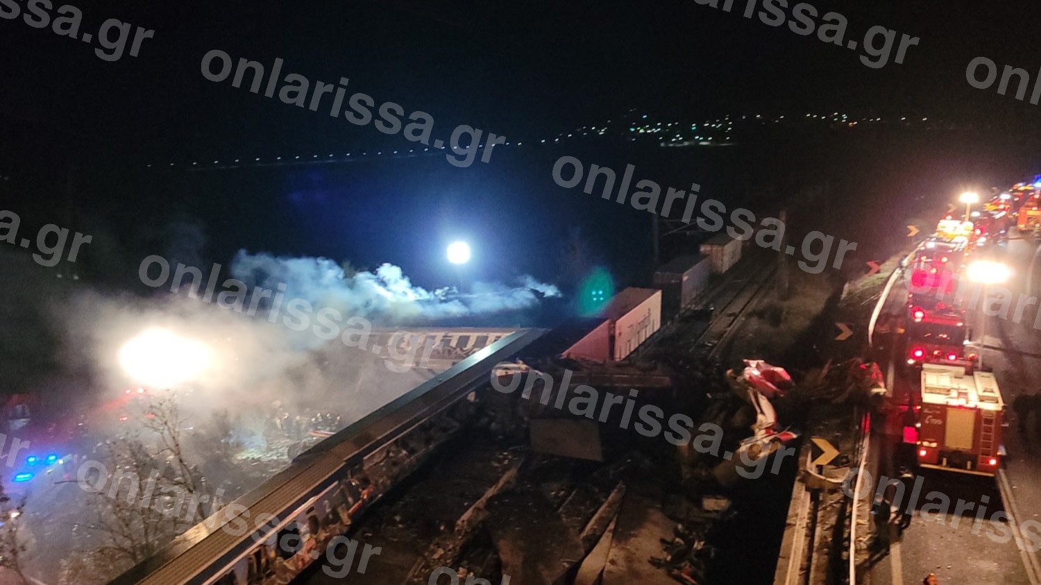 Λάρισα: Φωτογραφίες από ψηλά μετά τη σύγκρουση τρένων - Επικαιρότητα ...