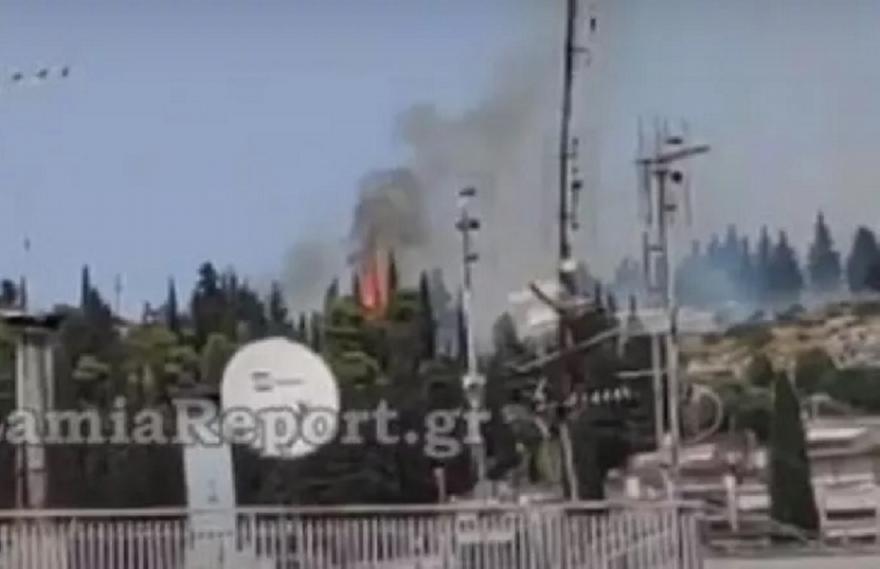 Λαμία: Φωτιά έξω από την πόλη, εκκενώνεται η περιοχή Αφανού ...